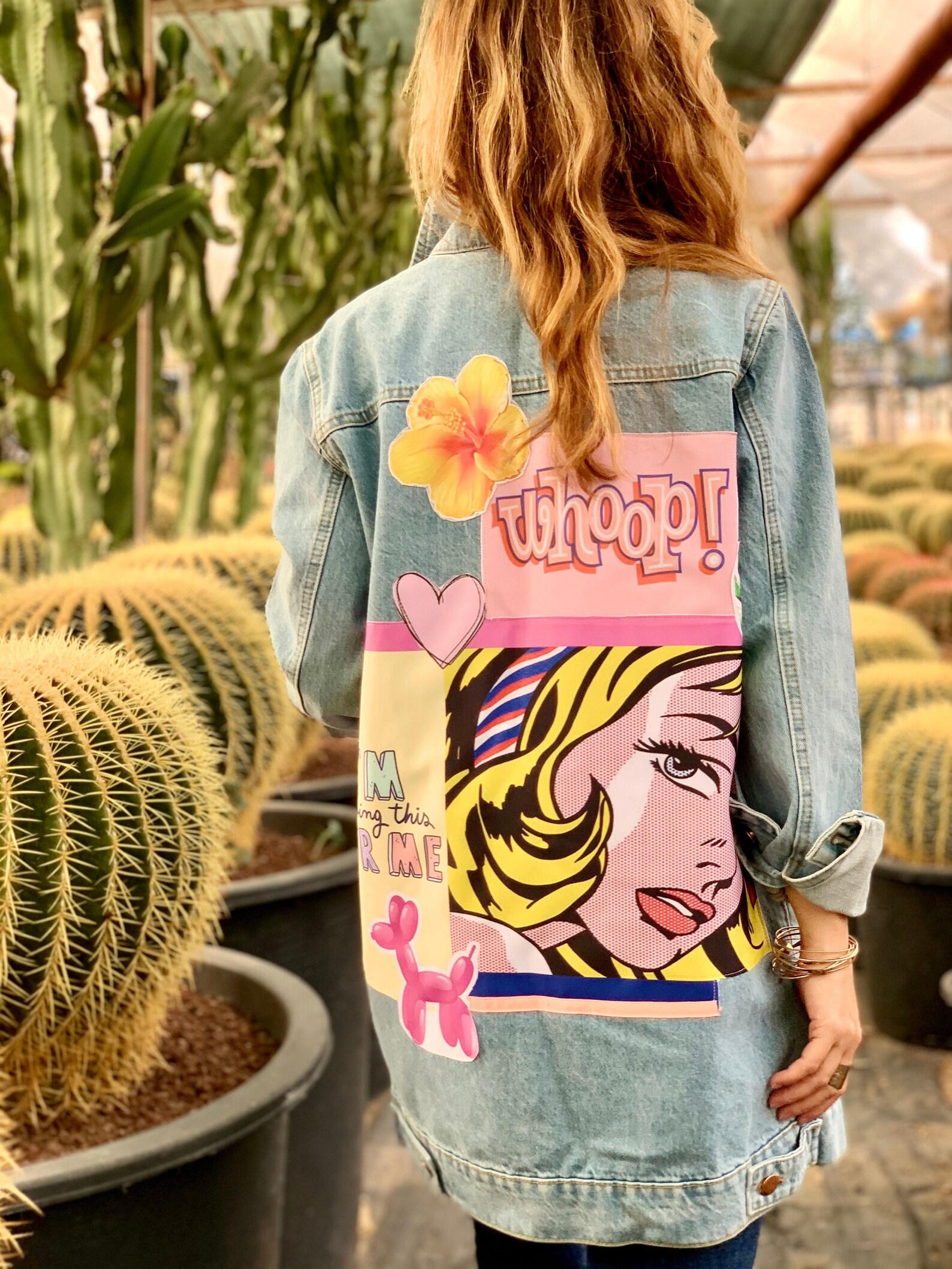 Comics Printed Jean Jacket, Upcycled Oversized Jacket, Designer Denim ...