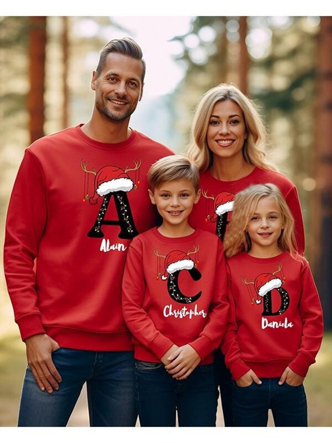 Family Matching Holiday Sweaters, Custom Family Christmas Sweatshirts ...