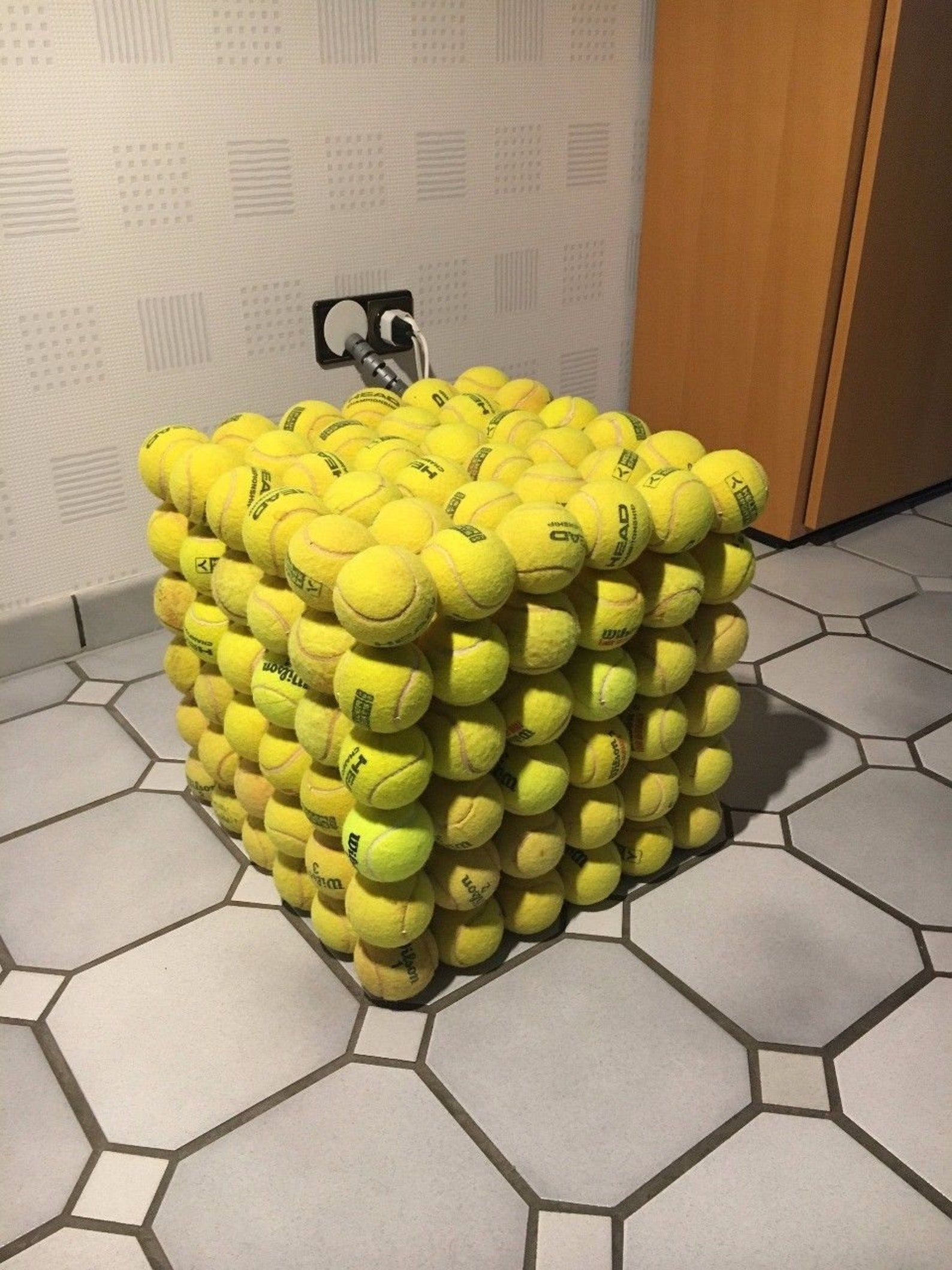 Stool Made of Tennis Balls - Etsy