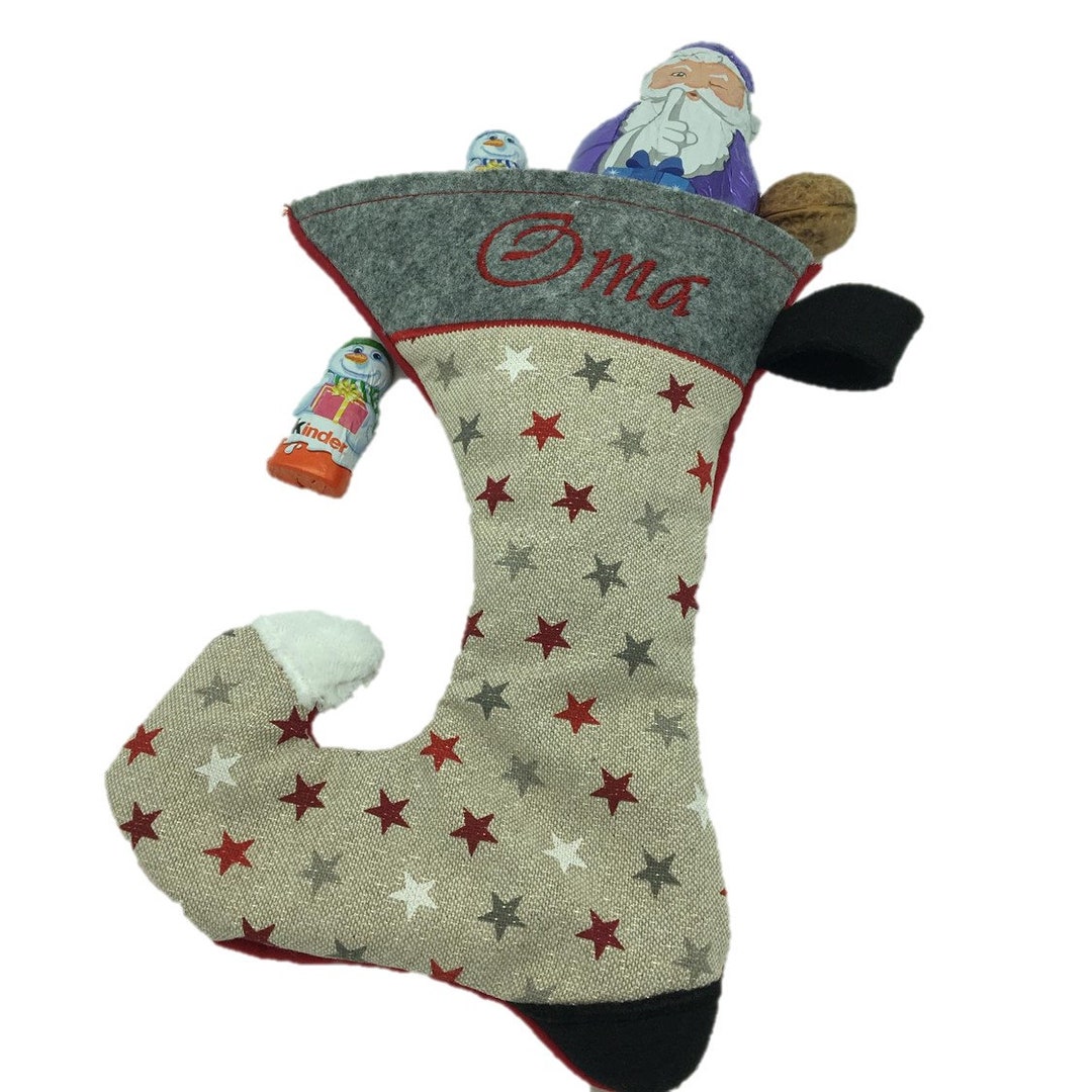 St. Nicholas Boots With Name Christmas Stocking Personalized, Christmas ...