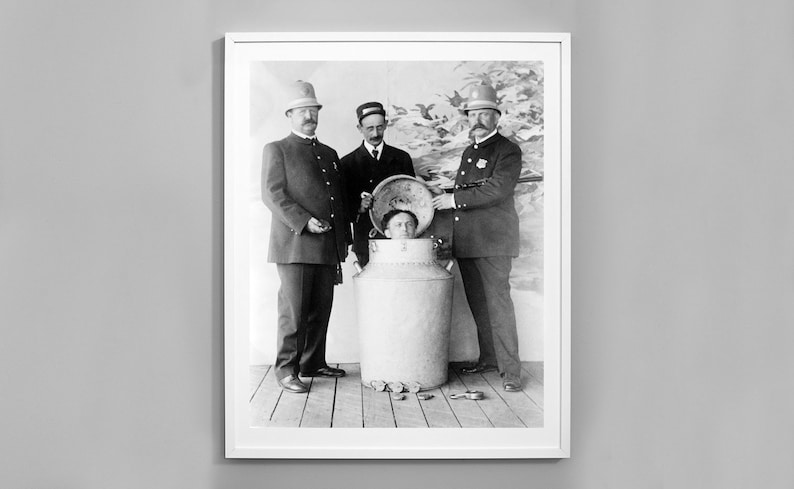 Houdini Print the Great Milk Can Escape Photo Print Magic - Etsy