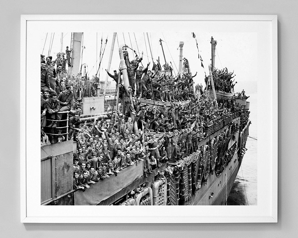 American Soldiers Returning Home Print, WWII, Army Print, Military ...