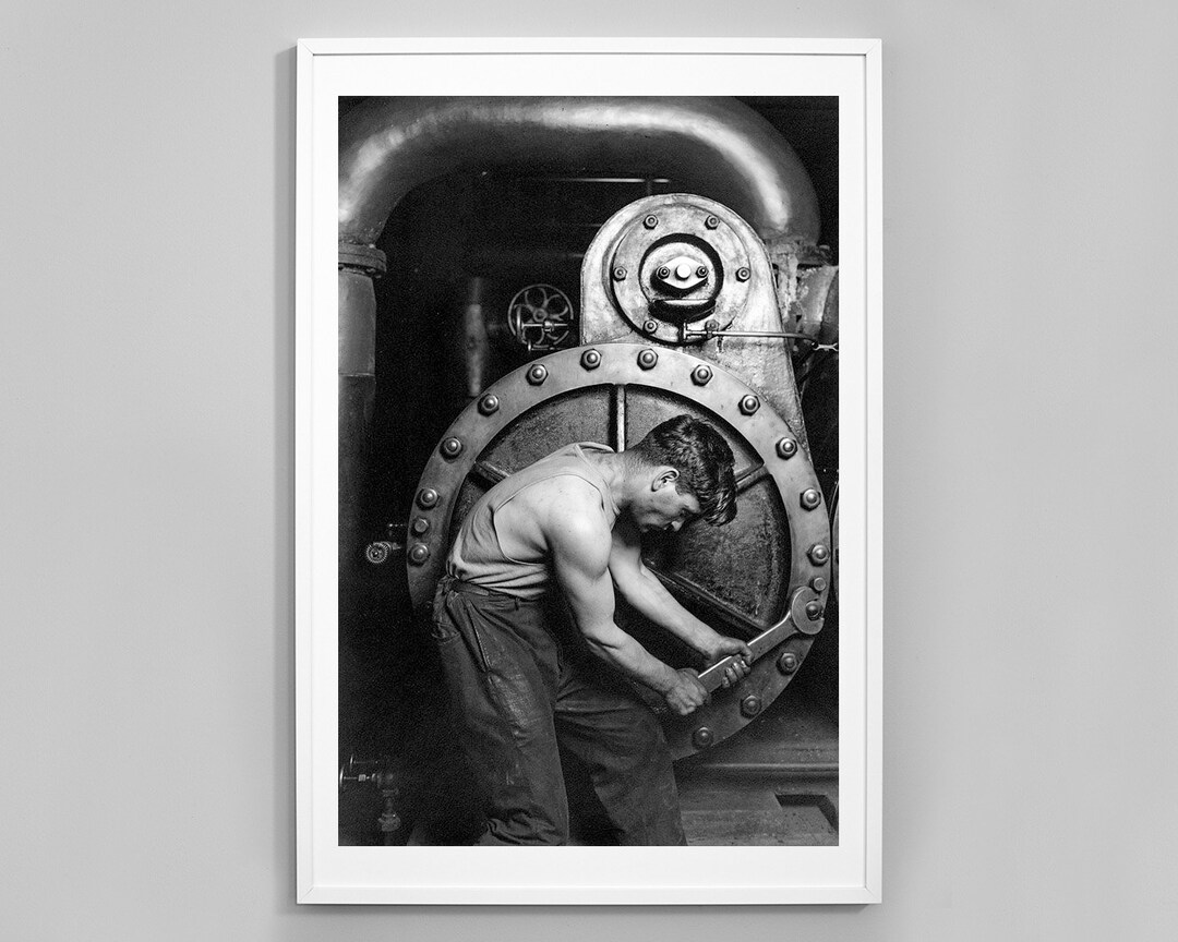 Mechanic Print, Lewis Hine Print, Steam Pump Mechanic, Vintage ...