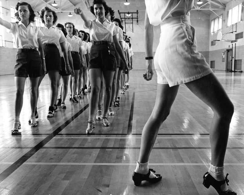 Girls Tap Dancing Vintage Photo Print Girls Dancing Class | Etsy