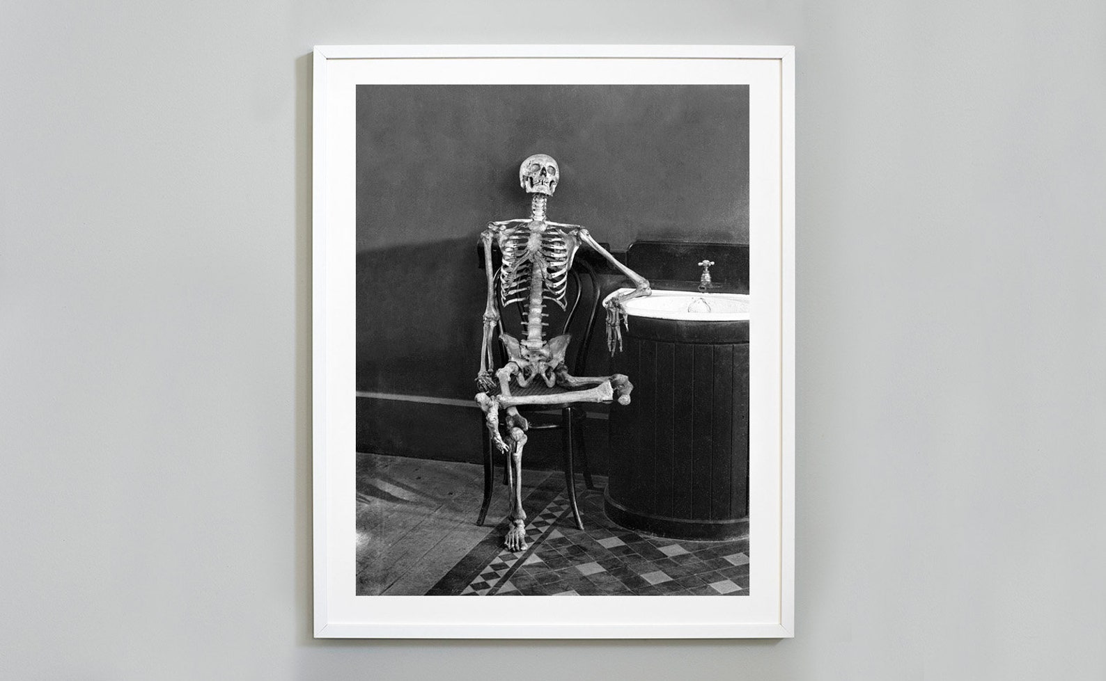 Skeleton Relaxing Print Skull Print Anatomical Skeleton - Etsy