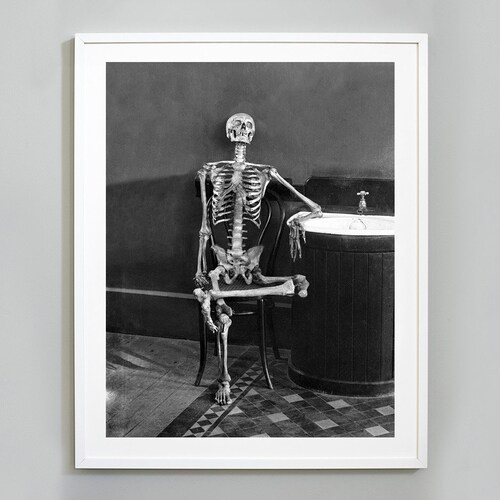 Skeleton Relaxing Print Skull Print Anatomical Skeleton - Etsy