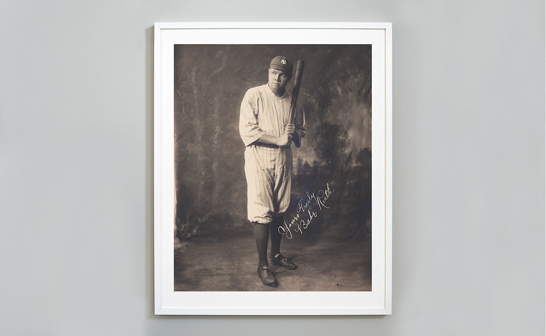 Babe Ruth Print, the Bambino, Baseball Print , 1920, Sports Memorabilia ...
