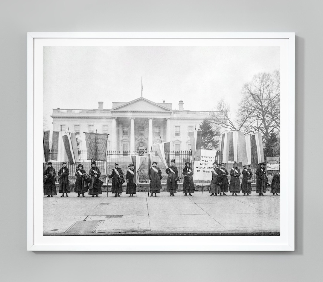 Women's Suffrage Print, Silent Sentinel Protest at the White House ...