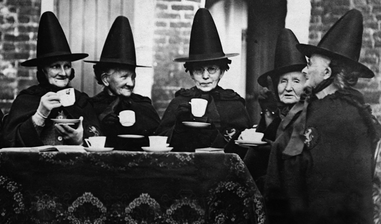 Witches Tea Time Print, Witches Council, Witchcraft, Vintage Photo ...