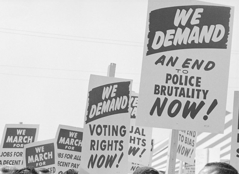 March on Washington Protest Print Civil Rights Black - Etsy