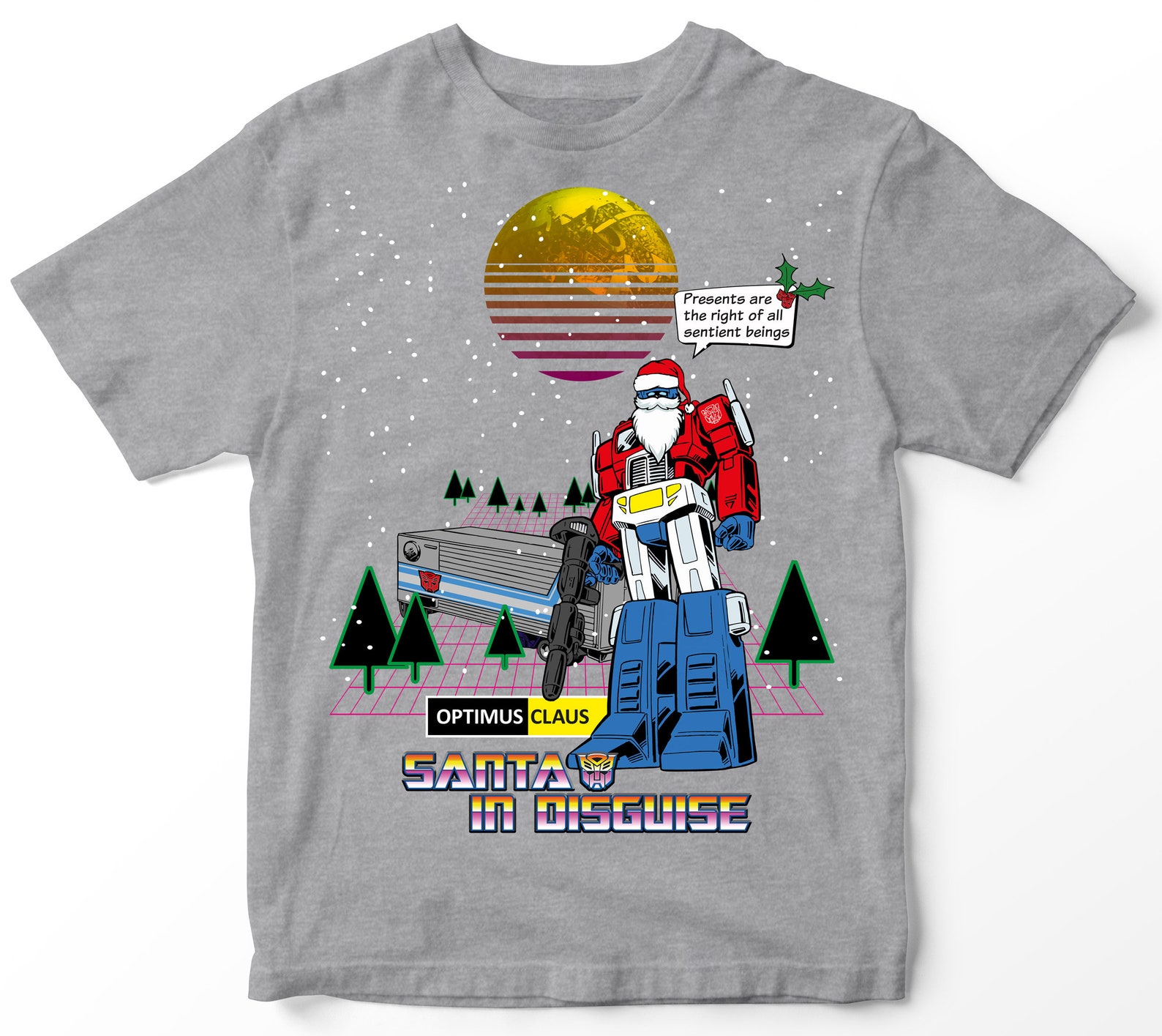 Transformers - Optimus Claus Santa in Disguise - Unisex T-shirt - Etsy UK
