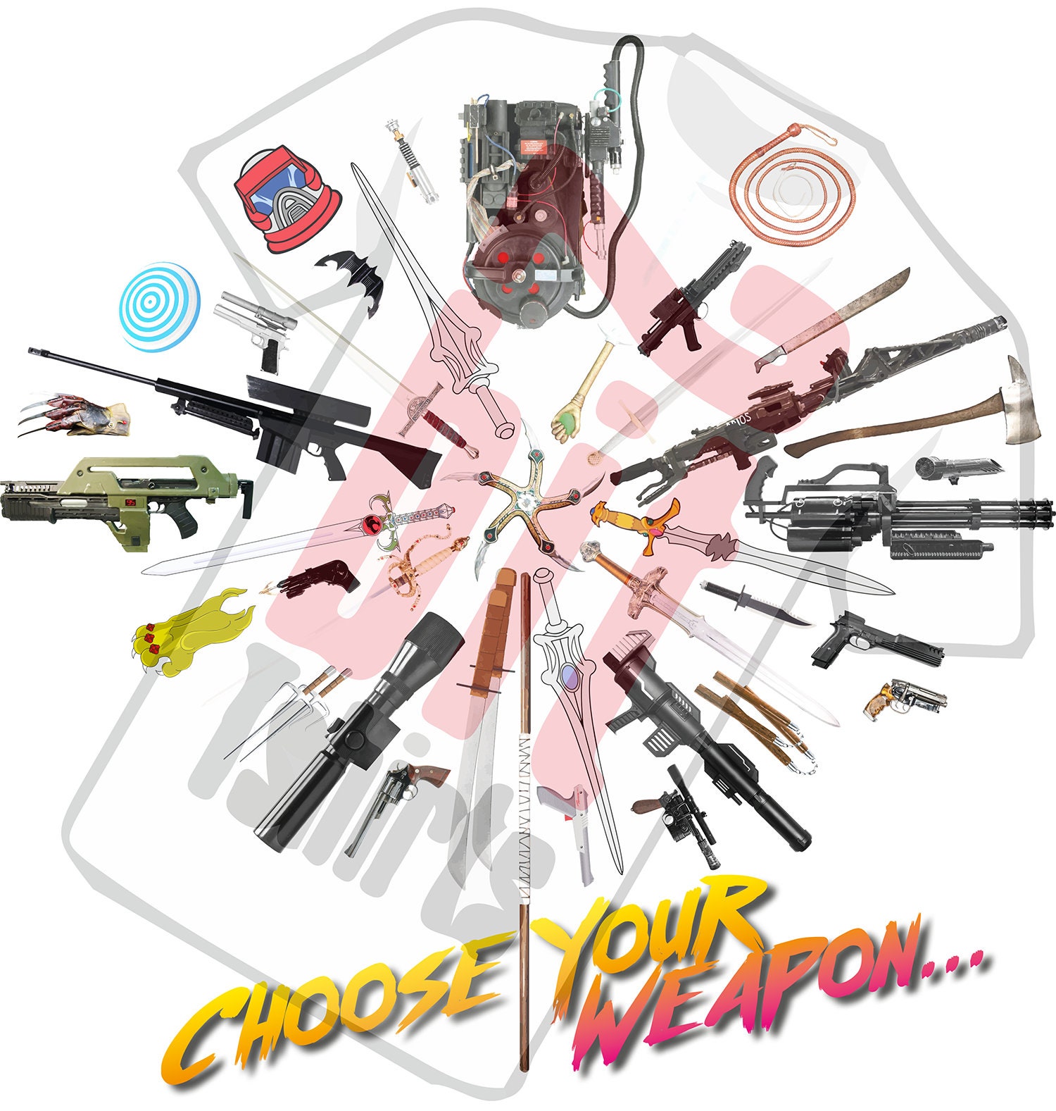 The 80's In 40 Weapons Iconic Movie Cartoon And TV Show | Etsy