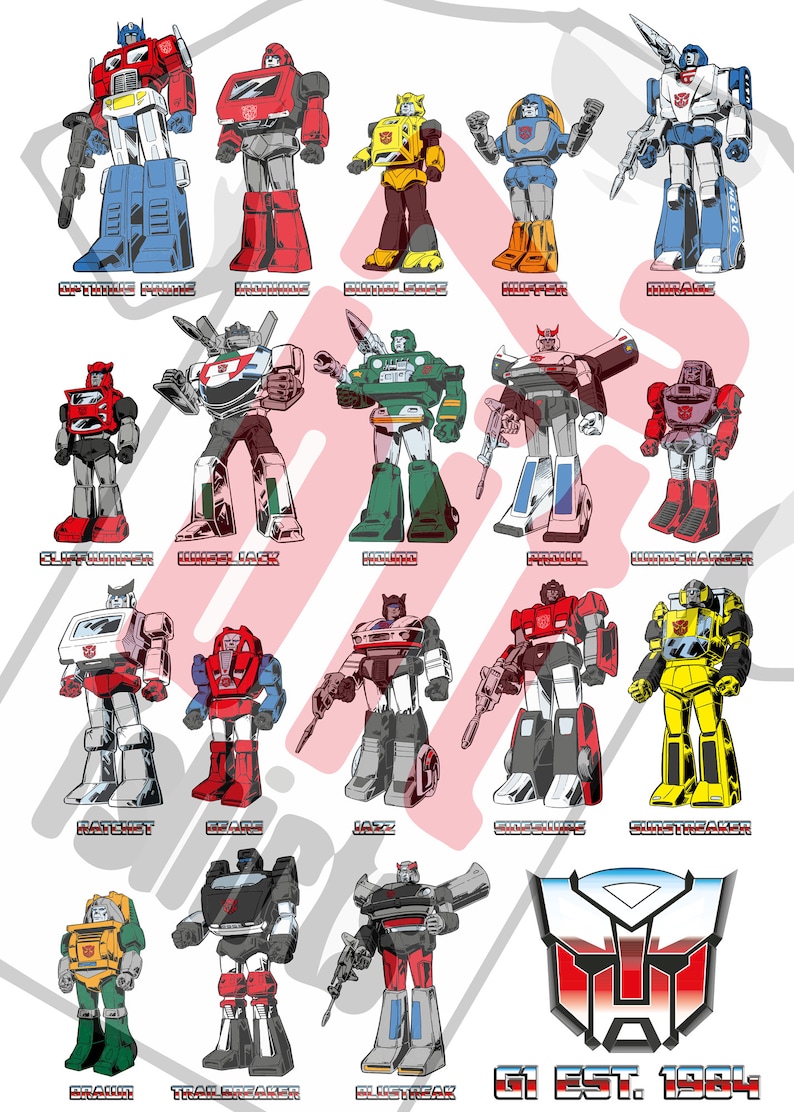 Transformers Generation 1 Autobots Unisex T-shirt | Etsy