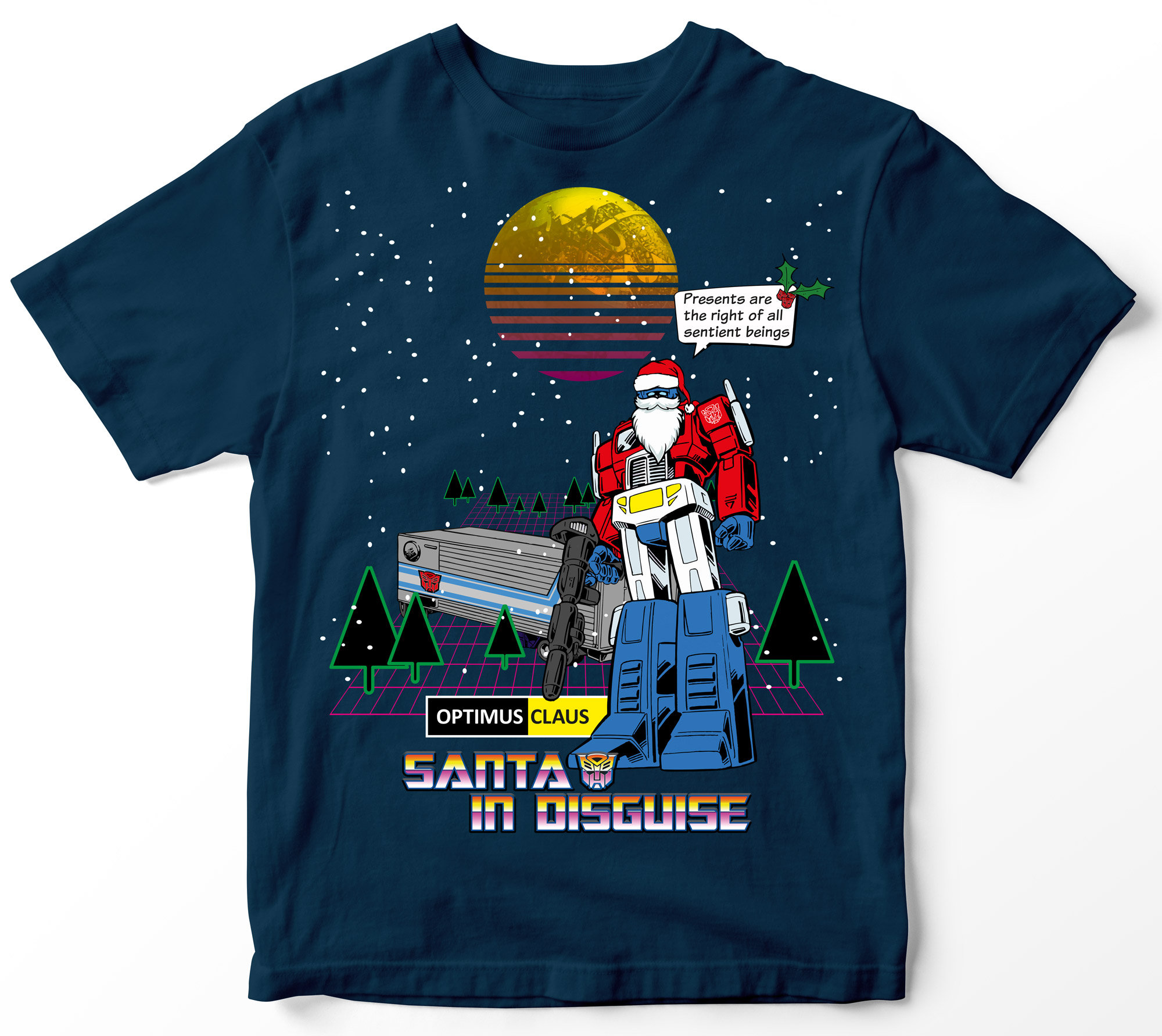 Transformers - Optimus Claus Santa in Disguise - Unisex T-shirt - Etsy UK