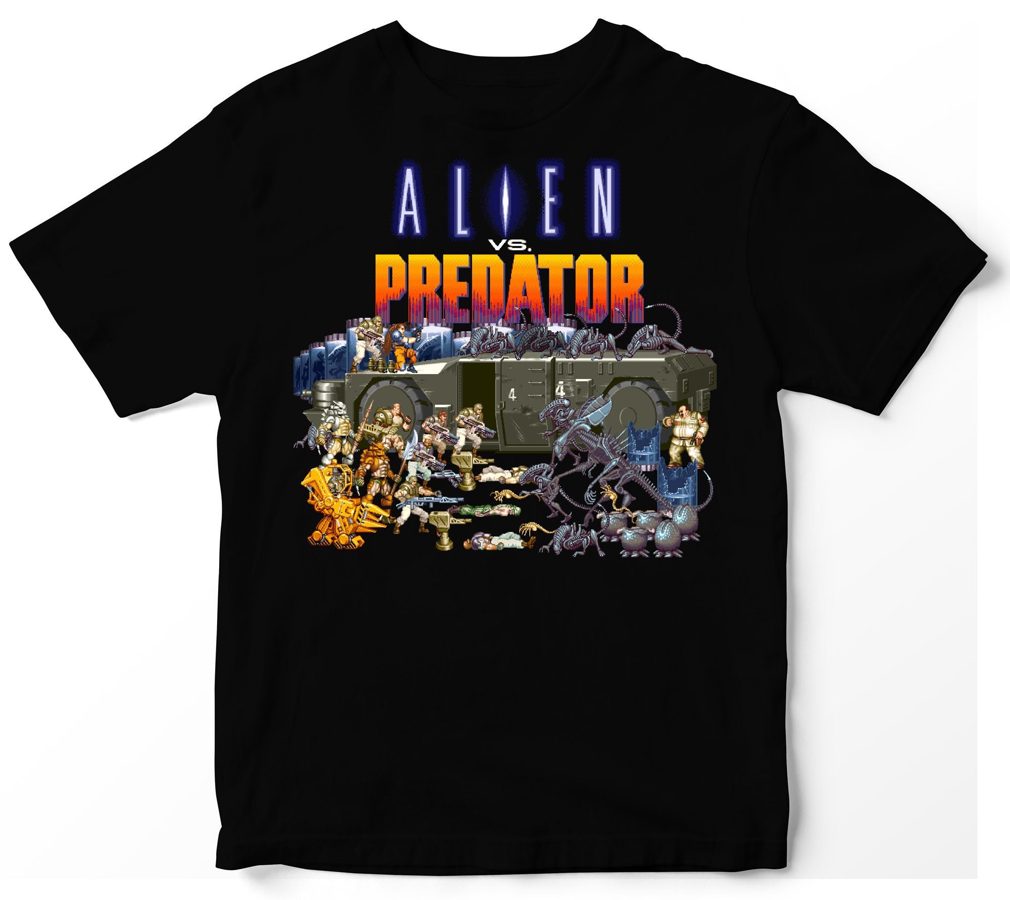 Alien Vs. Predator - Arcade Game - Unisex T-shirt - Etsy Alien Vs. Predator - Arcade Game - Unisex T-shirt - Etsy