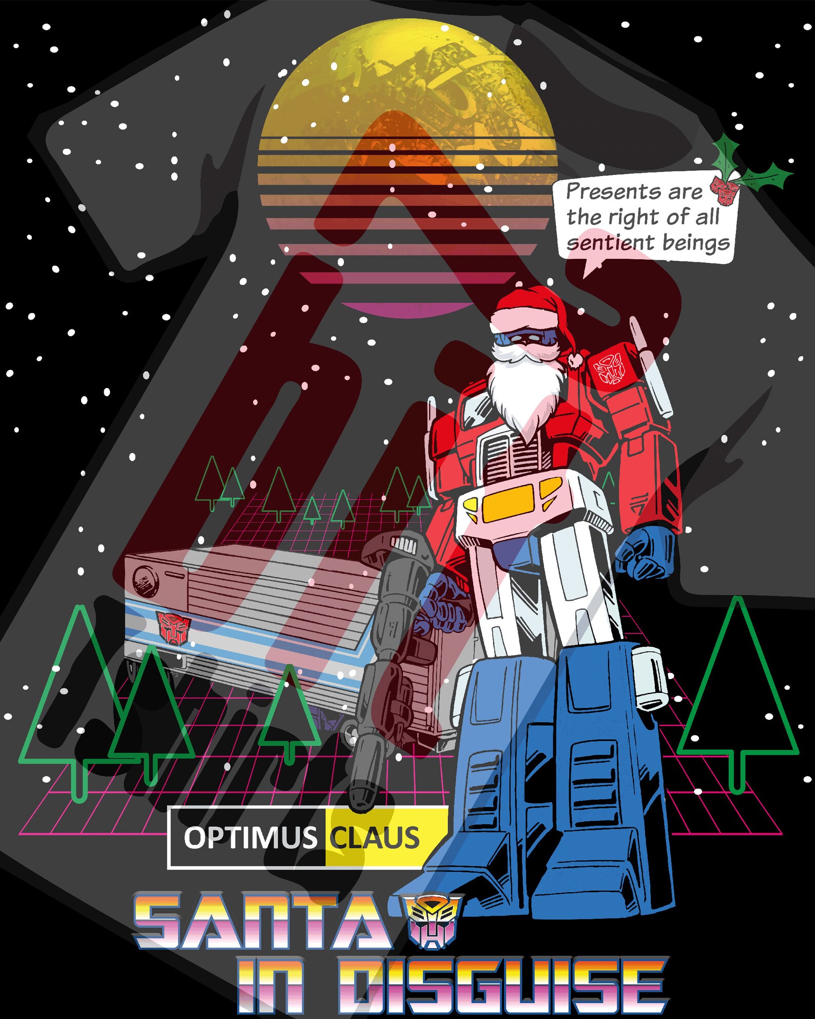 Transformers Optimus Claus Santa In Disguise Unisex | Etsy