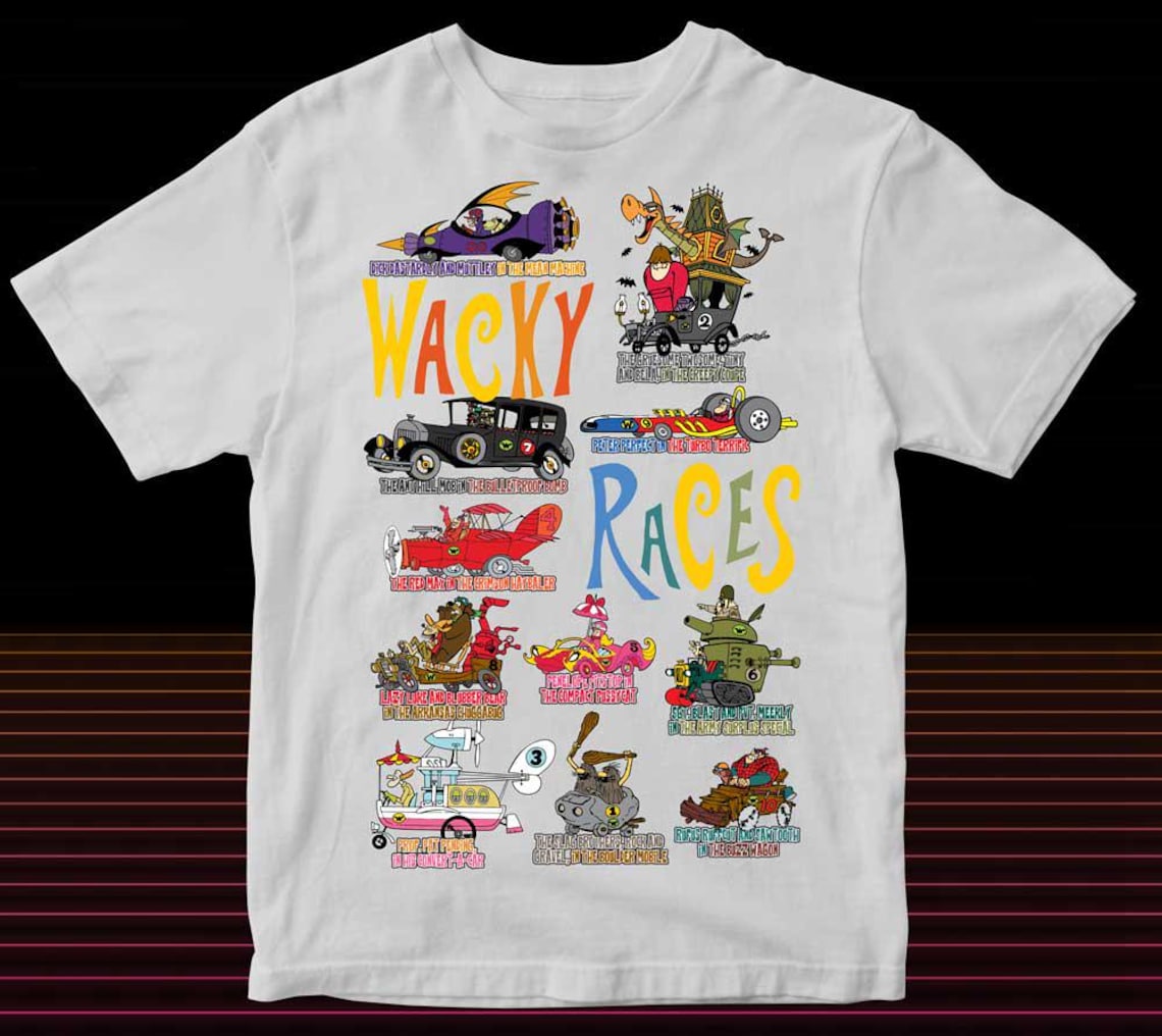 Wacky Races - Characters & Vehicles - Unisex T-shirt - Etsy
