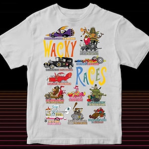 Wacky Races - Characters & Vehicles - Unisex T-shirt - Etsy UK