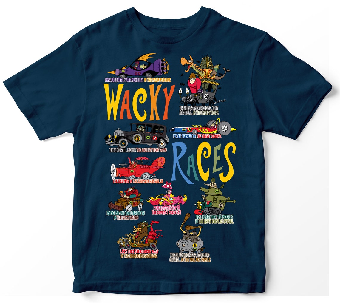 Wacky Races Characters & Vehicles Unisex T-shirt - Etsy UK