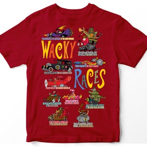 Wacky Races - Characters & Vehicles - Unisex T-shirt - Etsy UK