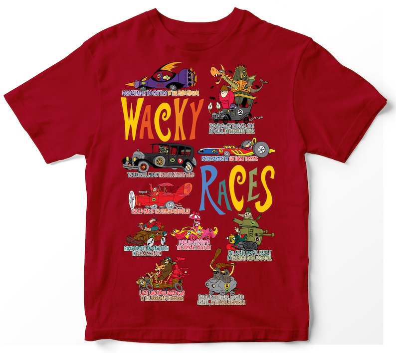 Wacky Races Characters & Vehicles Unisex T-shirt - Etsy UK
