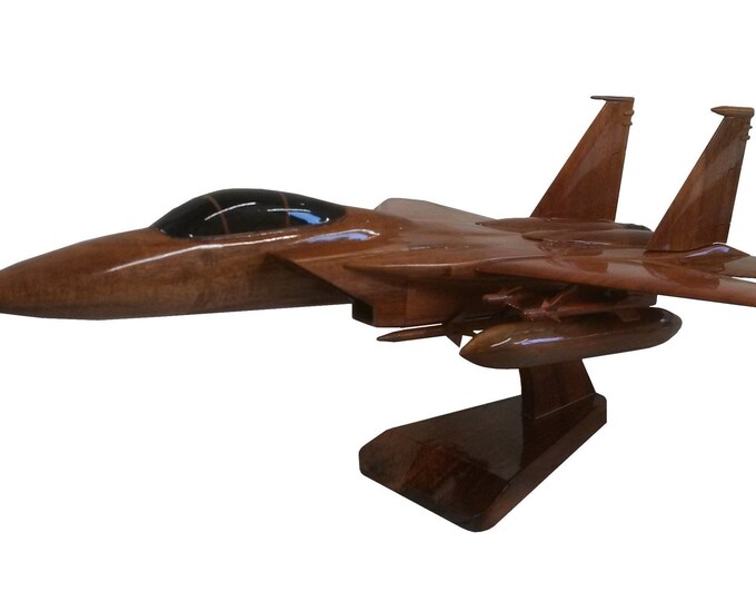 F-15 Eagle Strike USAF Air Force Wood Fighter Jet Military Mahogany ...