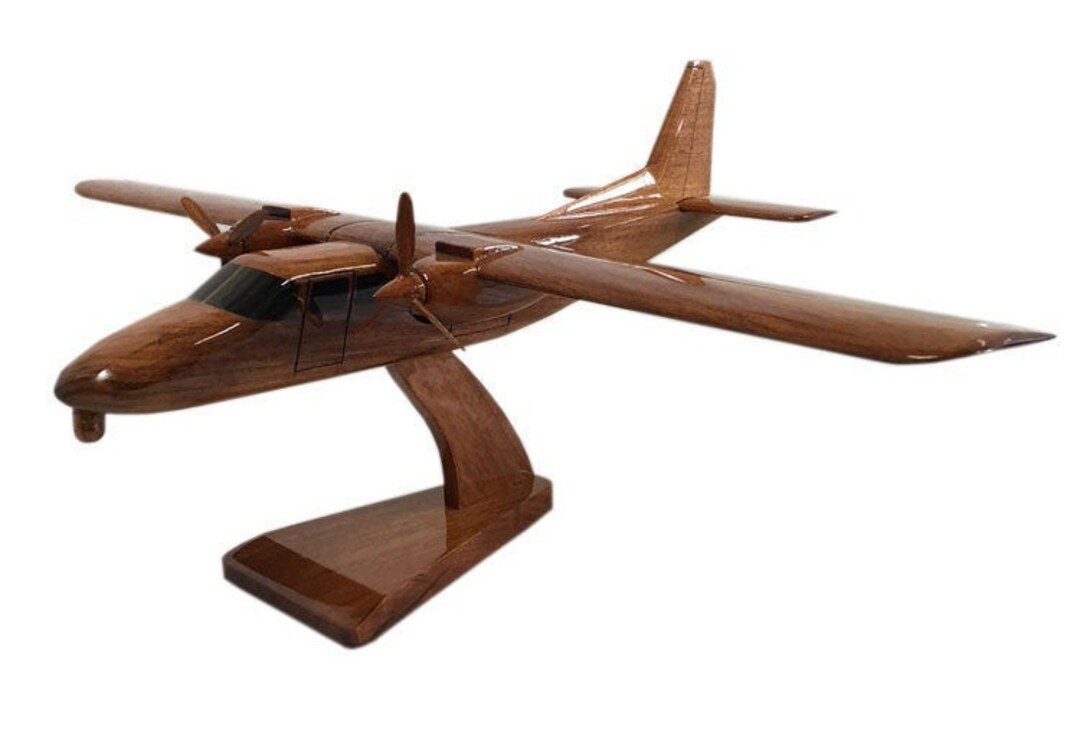Britten-norman Defender RAF Transport Aircraft Wooden Executive Desktop ...
