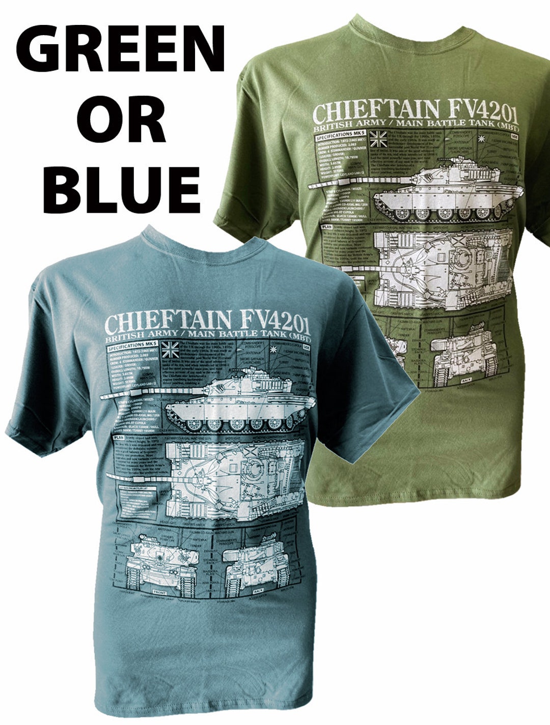 FV4201 Chieftain British Army MBT Tank Military Blueprint - Etsy