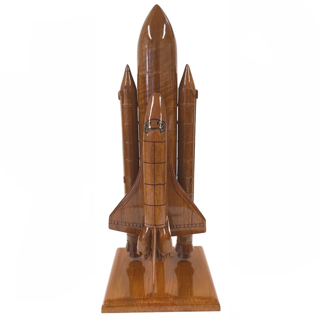 Space Shuttle on Solid Rocket Boosters - Wooden Executive Desktop Model ...