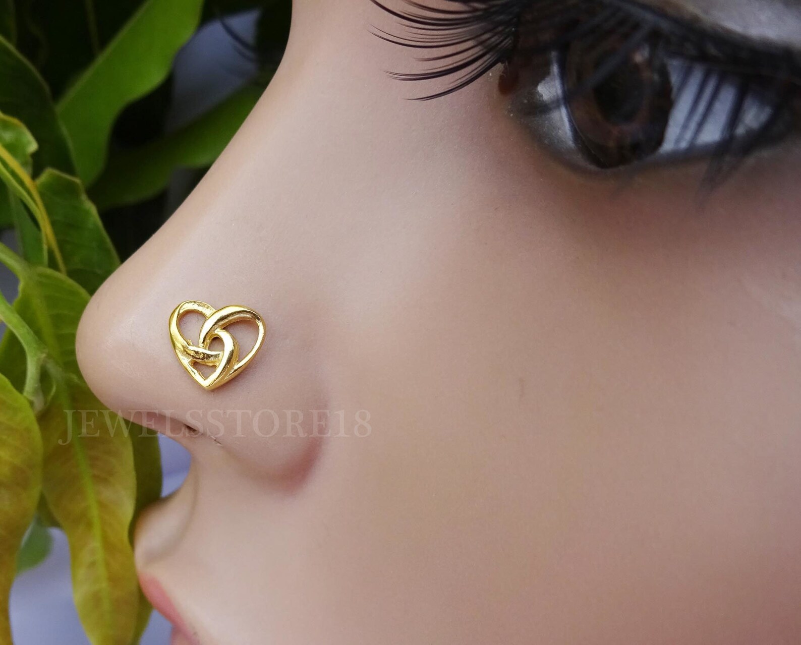 22g Nose Ring L Shape Unique Nose Hoop Black Diamond Nose Ring - Etsy