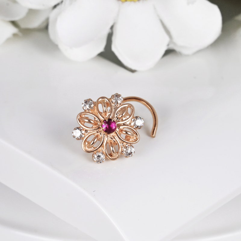 Rose Gold Nose Ring - Etsy
