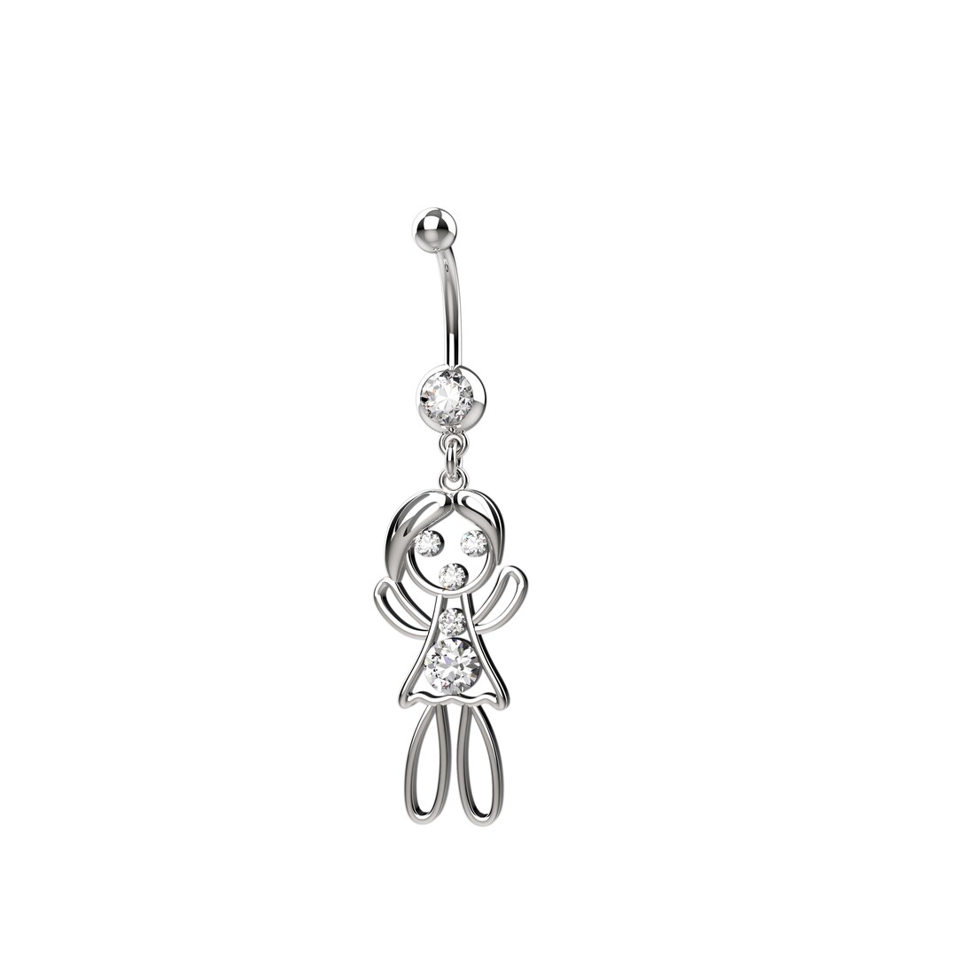 Doll Belly Button Ring Beautiful Dainty Belly Ring - Etsy