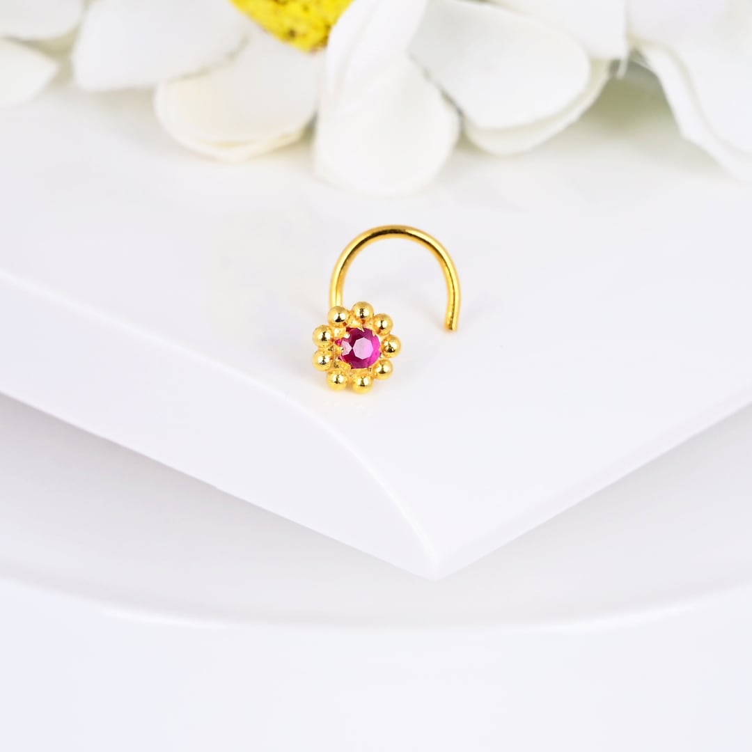 Round Nose Stud Tiny Ball Nose Ring Jewelry - Etsy