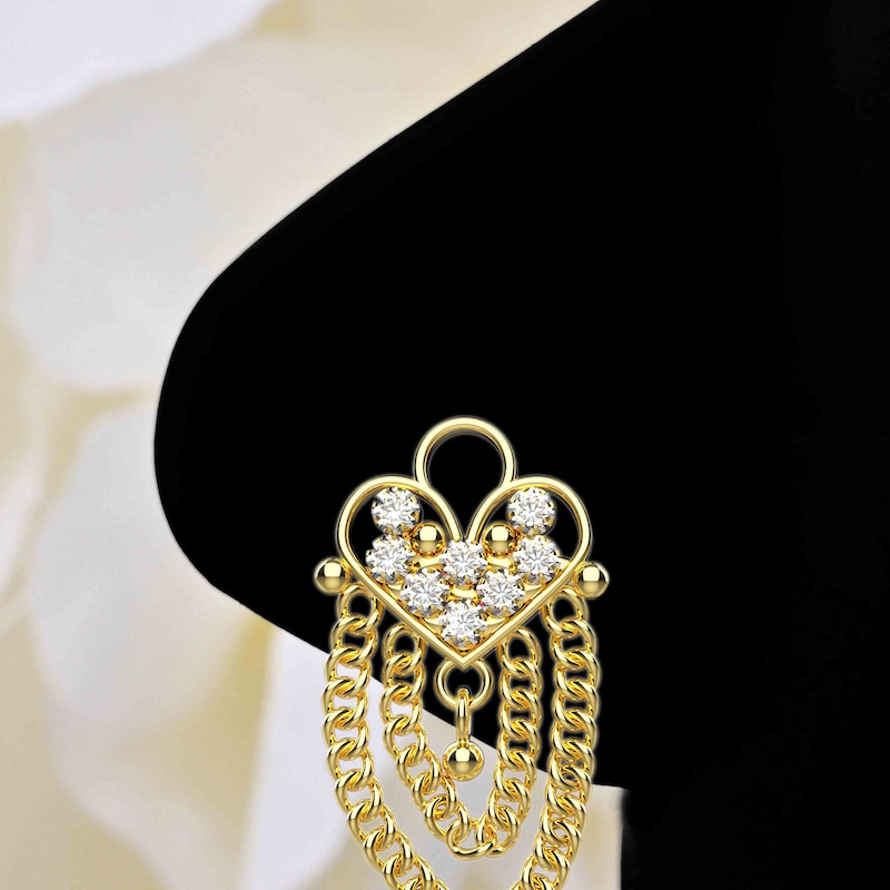 Heart Nose Chain - Etsy