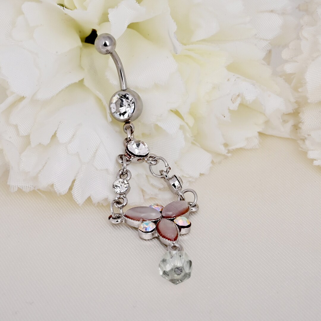 Unique Belly Button Ring Dangle Belly Navel Ring Jewelry - Etsy