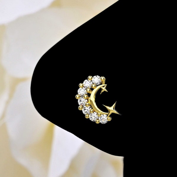 Moon Nose Ring - Etsy