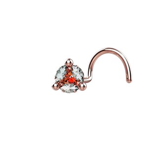 Crystal Nose Ring 925 Sterling Silver Gold Nose Stud - Etsy