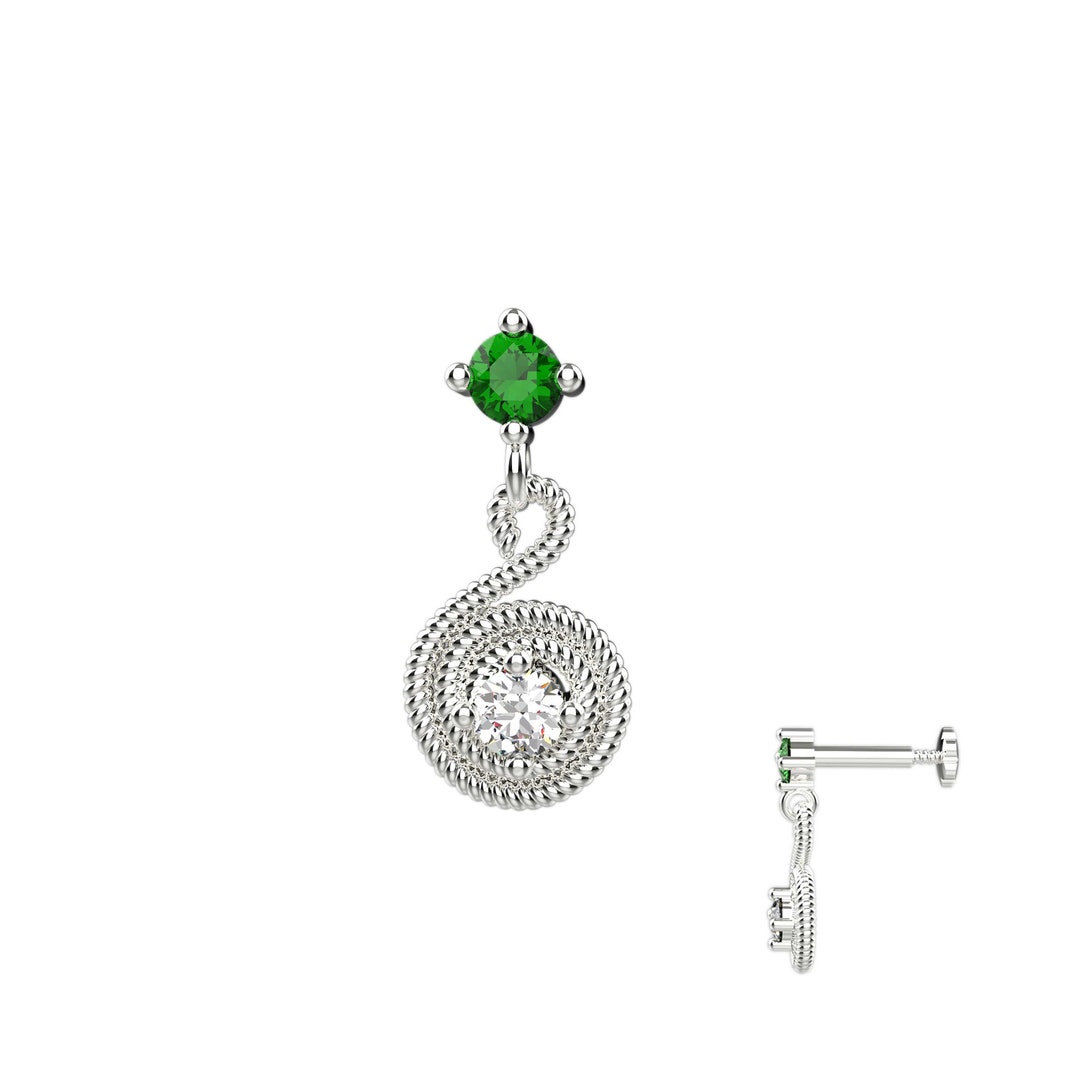 Indian Nose Ring Dangle Nose Rings 925 Sterling Silver Nose African ...