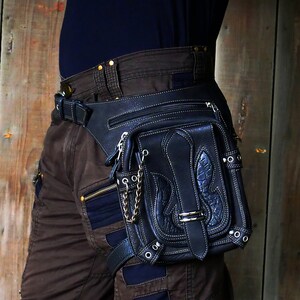 Utility Belt ~ Leather Pockets Belt ~ Leg Pouch With Removable Strap ...