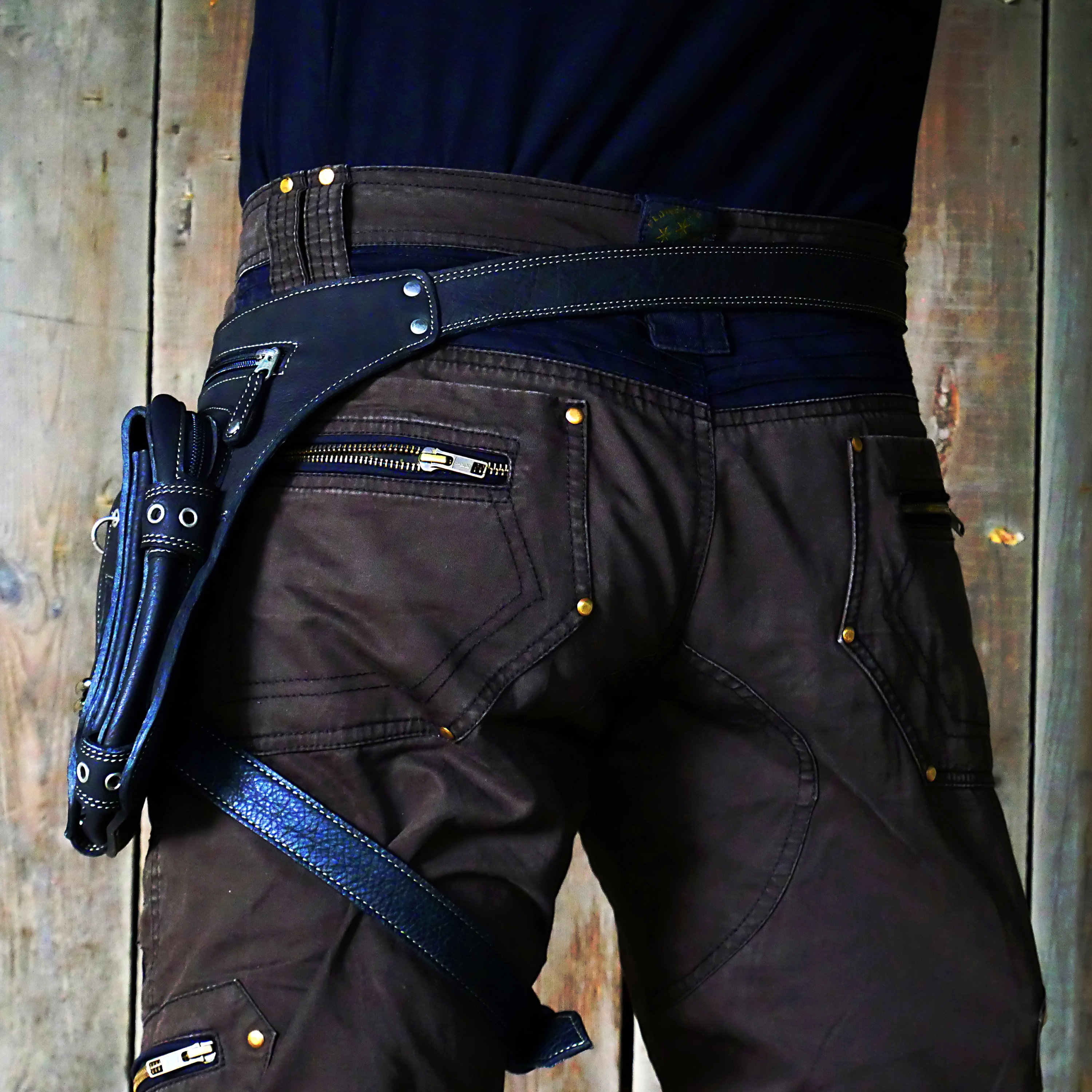 Utility Belt ~ Leather Pockets Belt ~ Leg Pouch With Removable Strap ...
