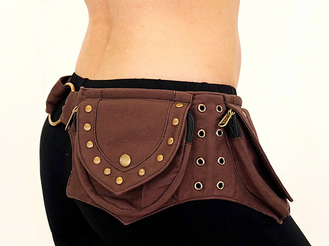 Utility Belt Bum Bag Festival and Travel Hip Bag With 4 Pockets Black ...