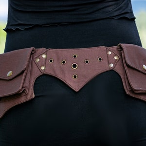 Pocket Belt ~ Utility Belt ~ Festival and Travel Hip Bag ~ With 5 ...
