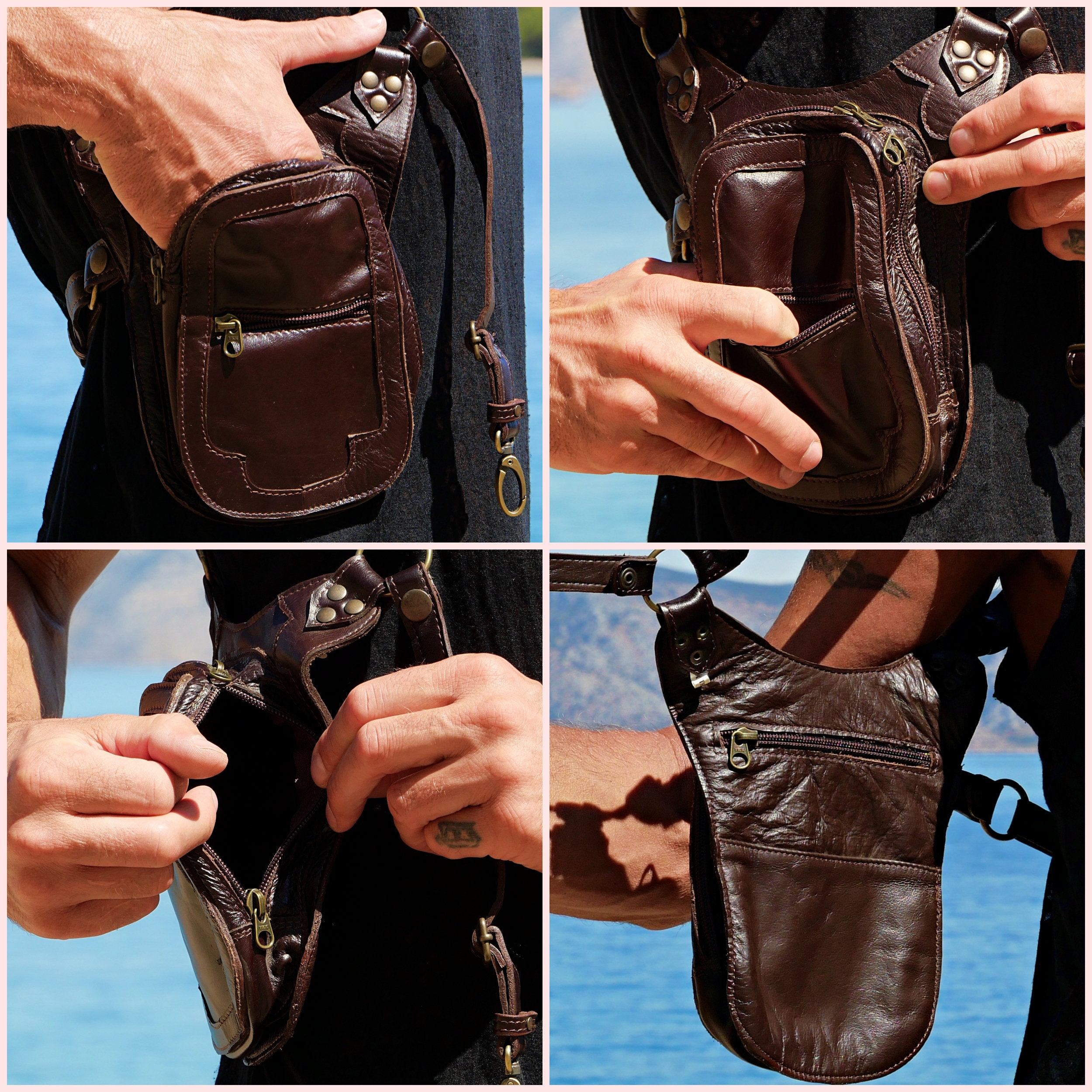 Leather Holster Revolver Bag With 6 Pockets Fully - Etsy