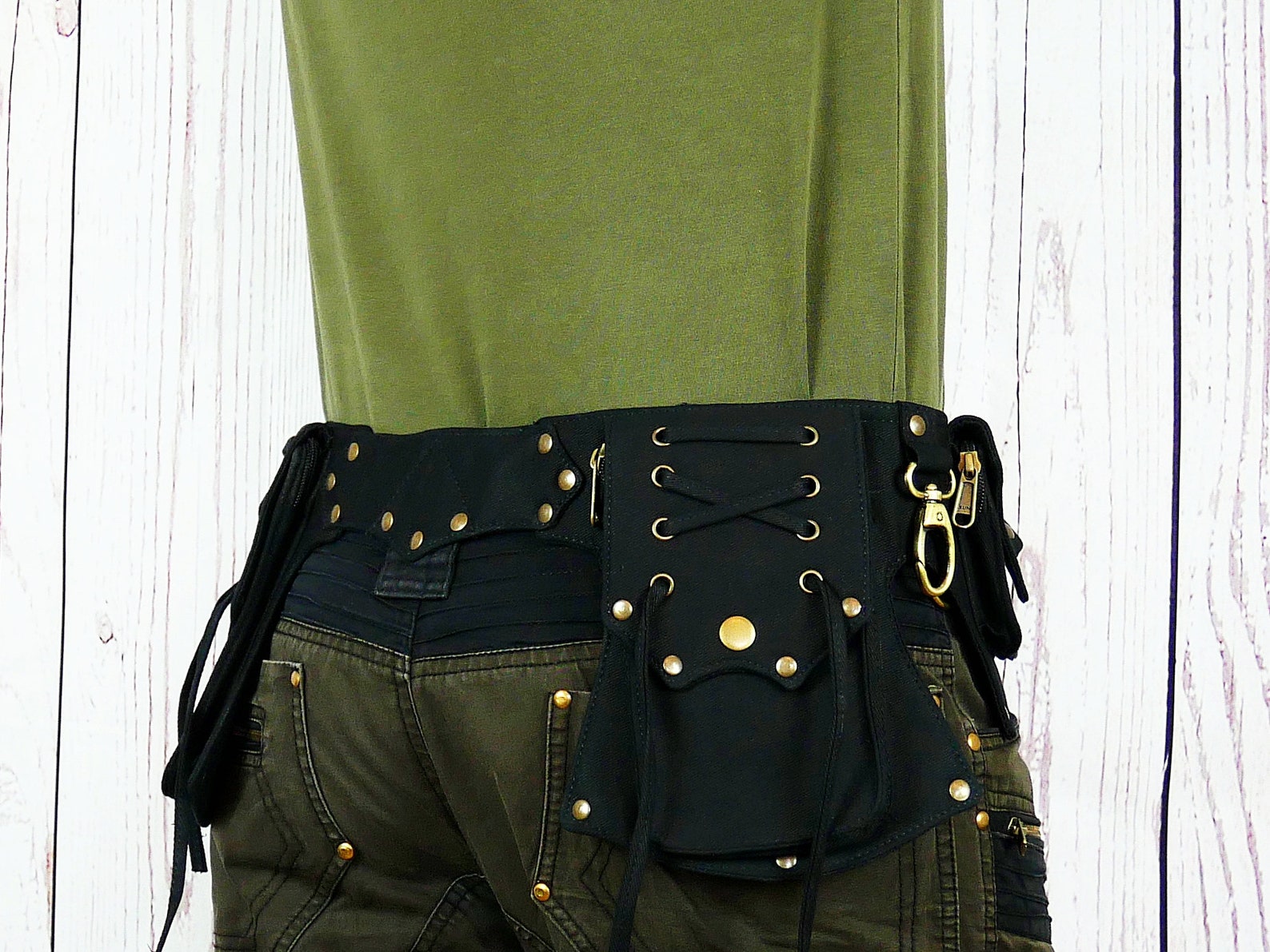 Pocket Belt ~ Utility Belt ~ Festival and Travel Belt Bag ~ With 5 ...