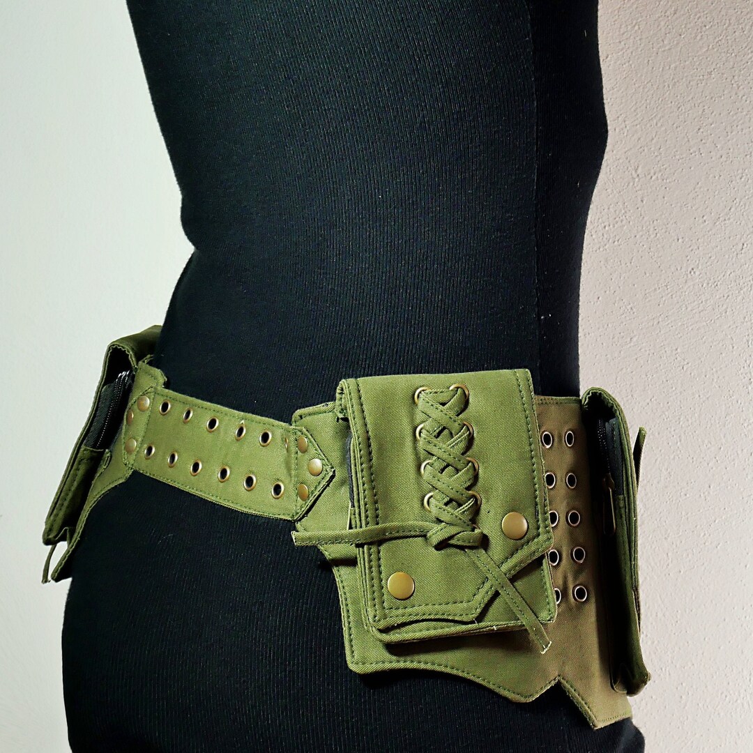 Pocket Belt ~ Utility Belt ~ Festival, Travel and Urban Life ~ With 5 ...