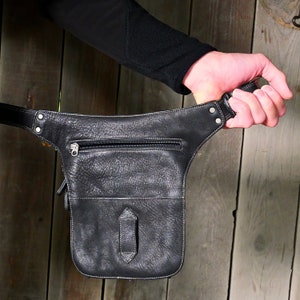 Utility Belt ~ Leather Pockets Belt ~ Leg Pouch With Removable Strap ...