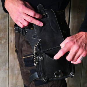 Utility Belt ~ Leather Pockets Belt ~ Leg Pouch With Removable Strap ...