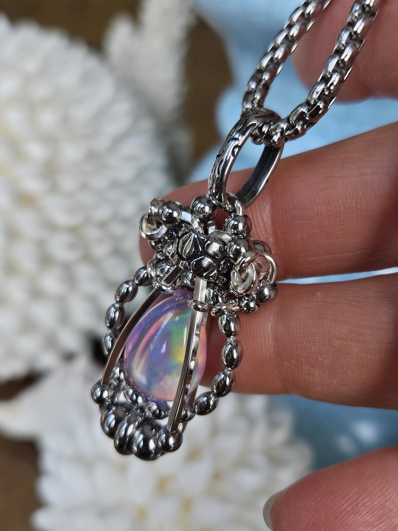 RAINBOW LIGHT* Aurora Opal/himalayan Crystal Quartz Doublet Sterling ...