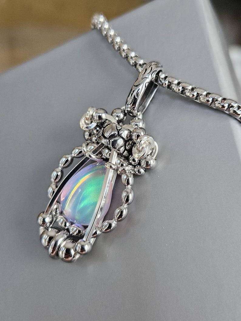 RAINBOW LIGHT* Aurora Opal/himalayan Crystal Quartz Doublet Sterling ...