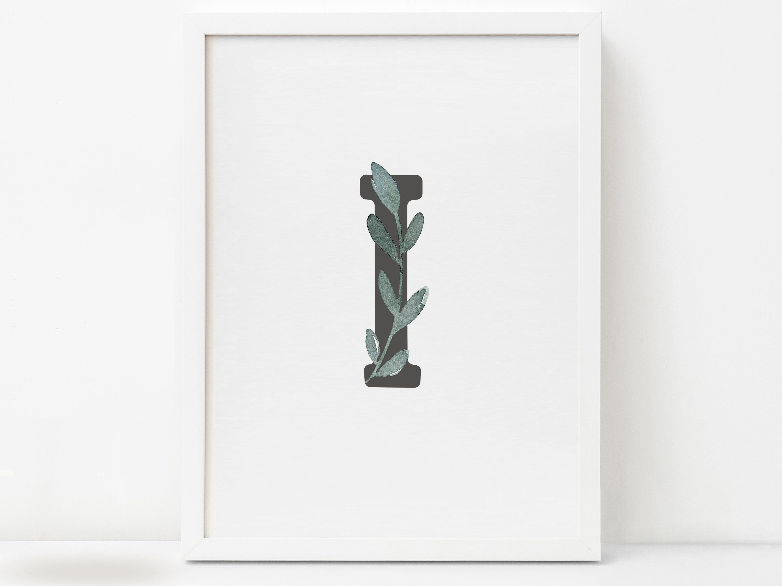 Letter I Initial Print Instant Download Art Letter With | Etsy